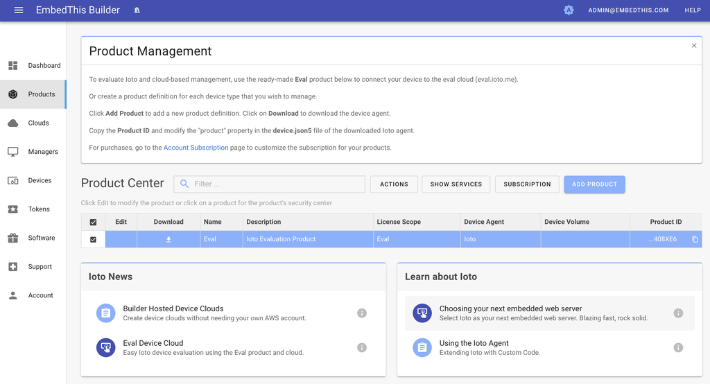 Getting Started with Ioto for Cloud-Based Device Management | IoT Device Management | Embedthis Blog